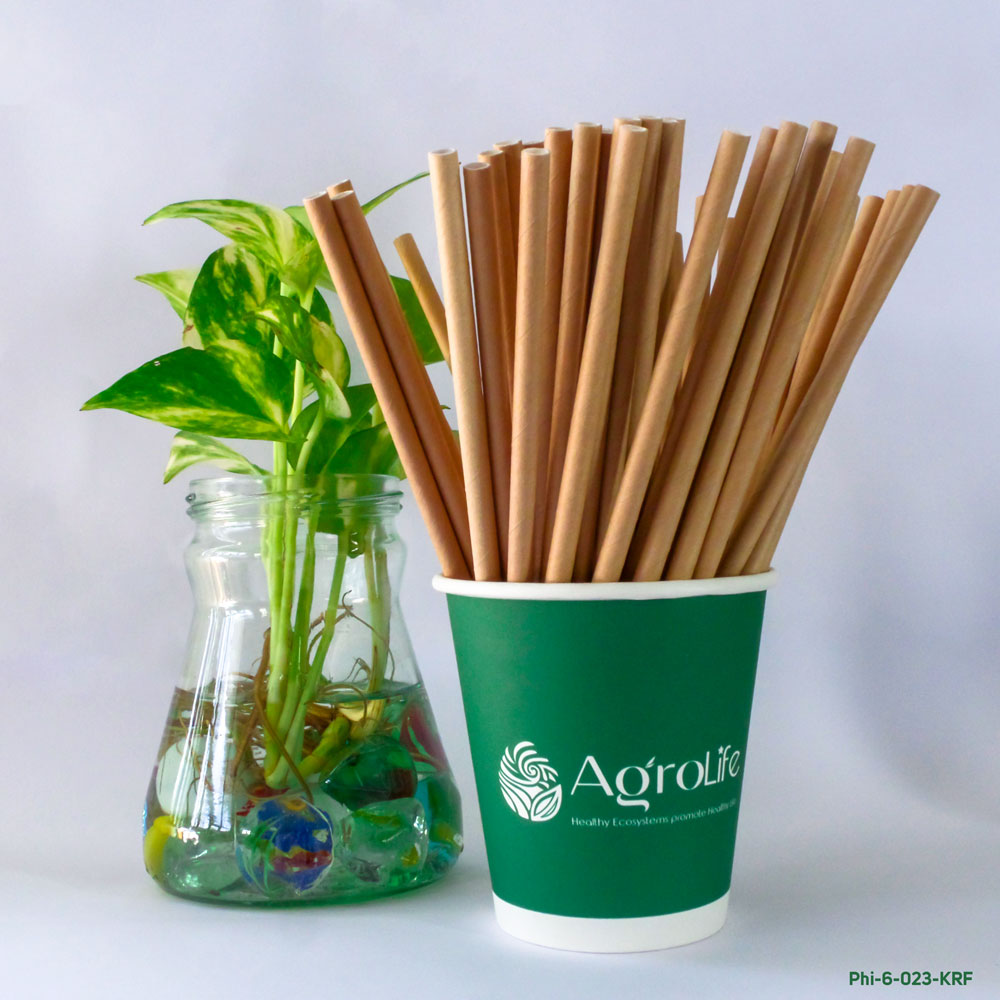 Wholesale customized LOGO kraft paper juice drink straws
